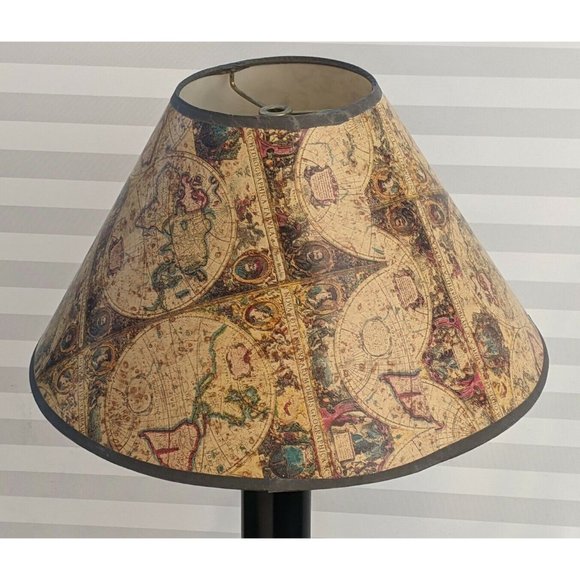Lamp | Accents | Nautical Map Lamp Shade World Map Coolie Lamp Shade ...
